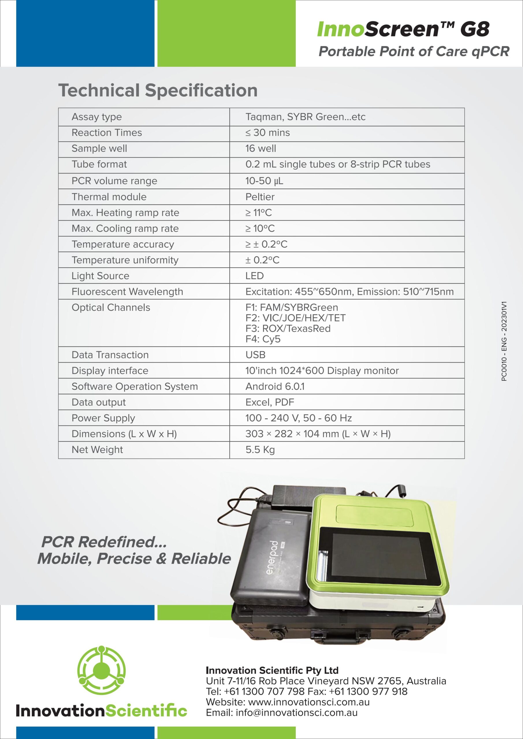 InnoScreen™ G8 qPCR – Innovation Scientific